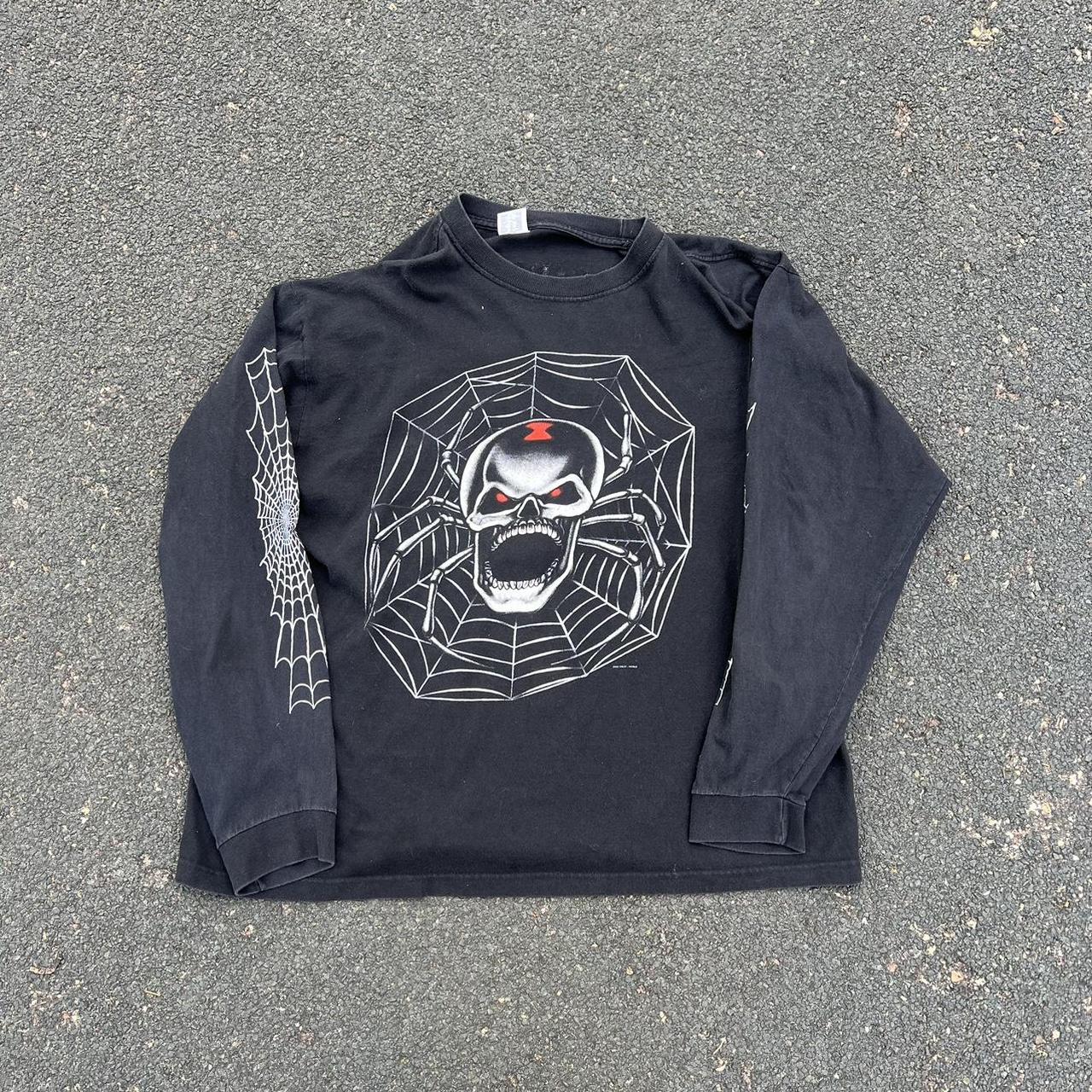 Vintage skull long sleeve Color black size... - Depop