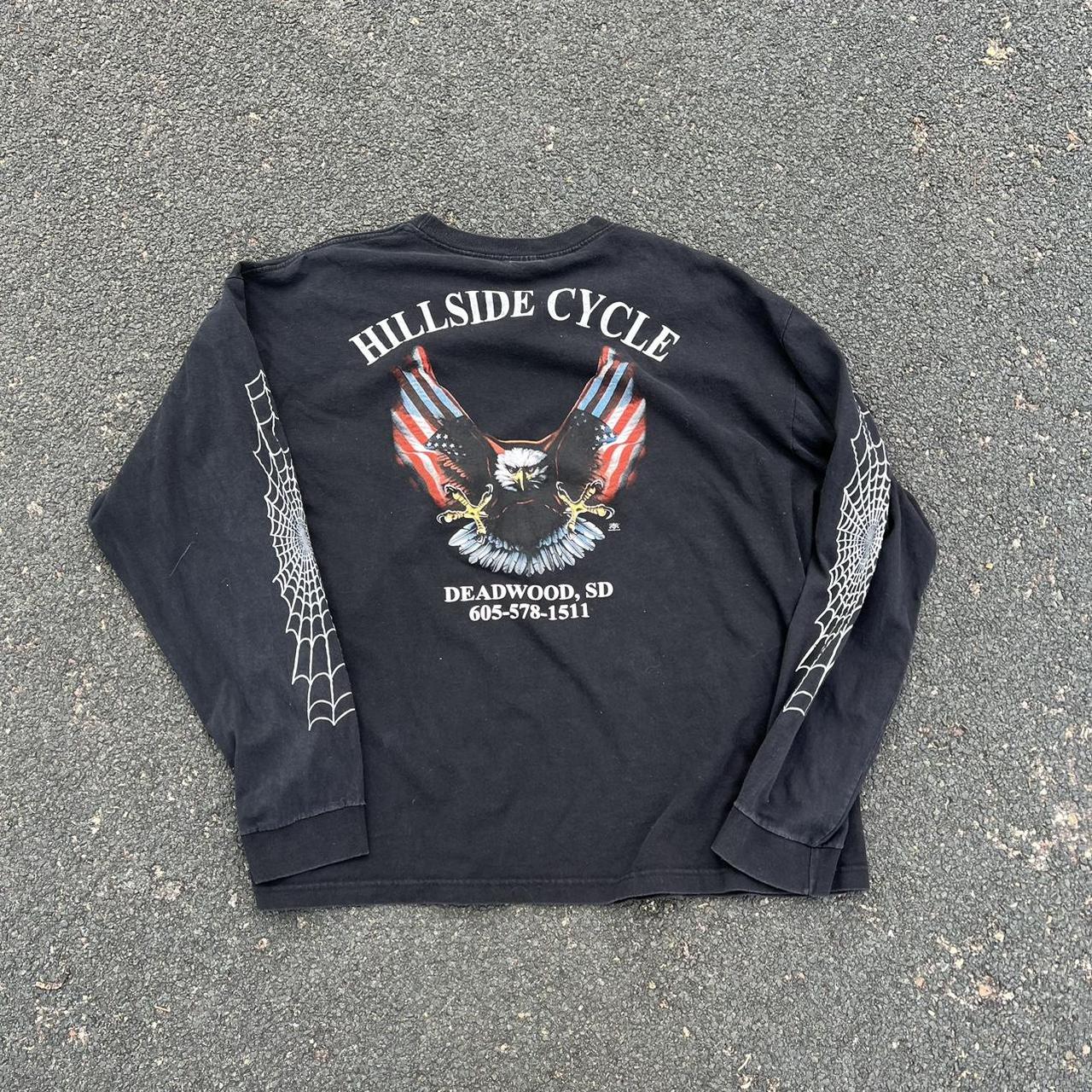 Vintage skull long sleeve Color black size... - Depop