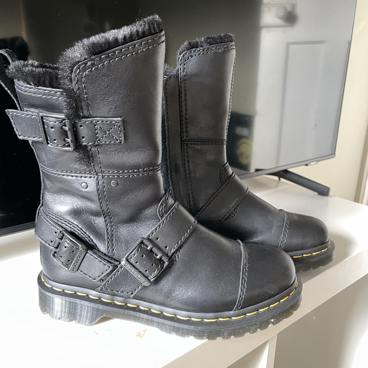 Dr martens Kristy fur lined calf boots - Depop