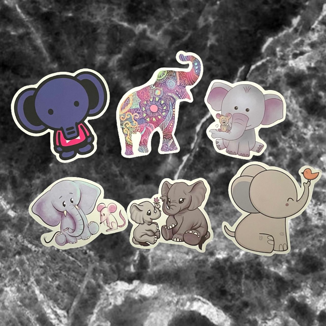 Elephant sticker pack (6) 6 cute elephant stickers - Depop