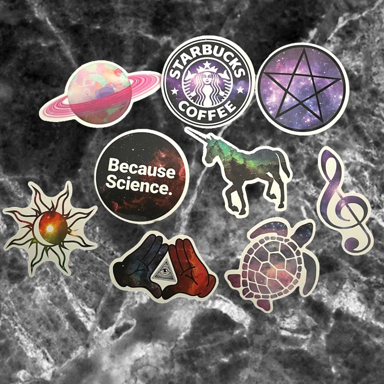 Galaxy Sticker Pack (9) 9 Galaxy Stickers - Saturn -... - Depop