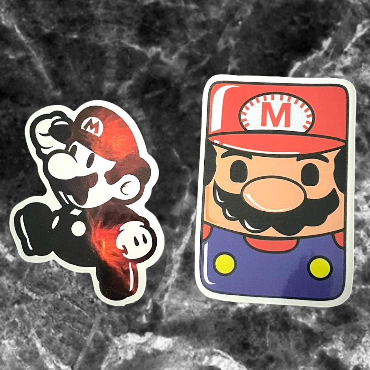 Mario Sticker Pack (2) 2 Mario Themed Stickers - Depop