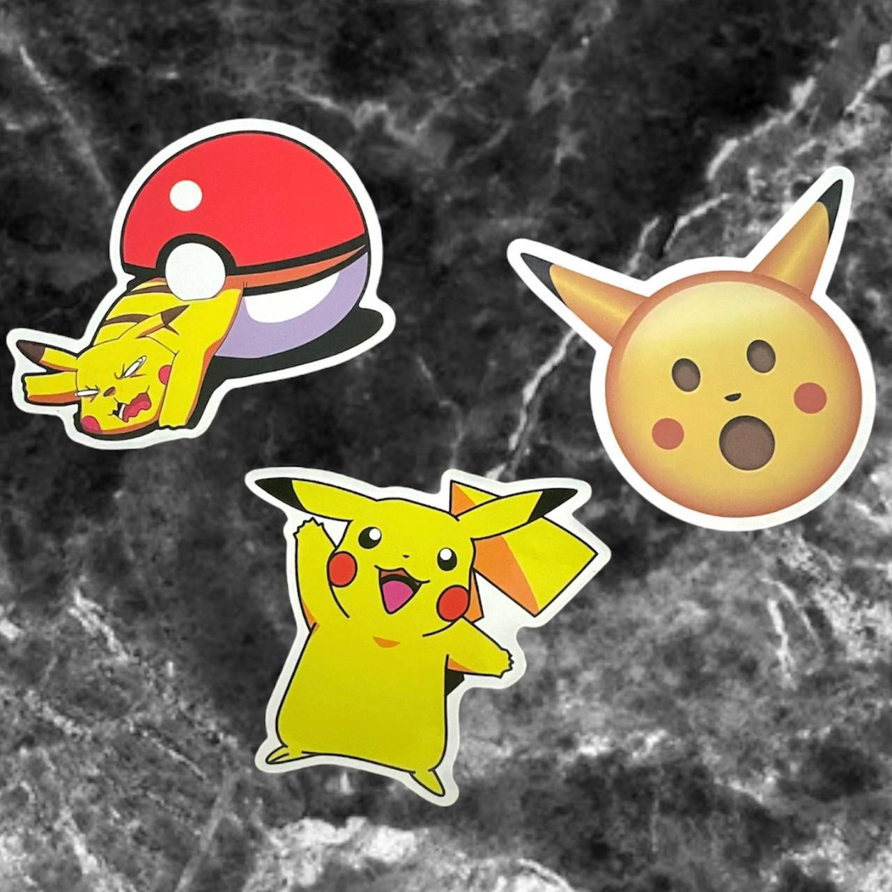 Pikachu Sticker Pack (3) 3 Pokemon Pikachu Sticker Pack - Depop