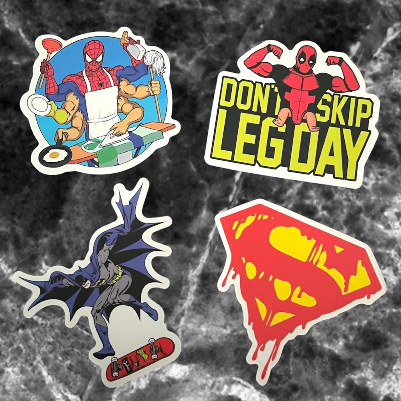 Superhero Sticker Pack (4) 4 Superhero stickers -... - Depop