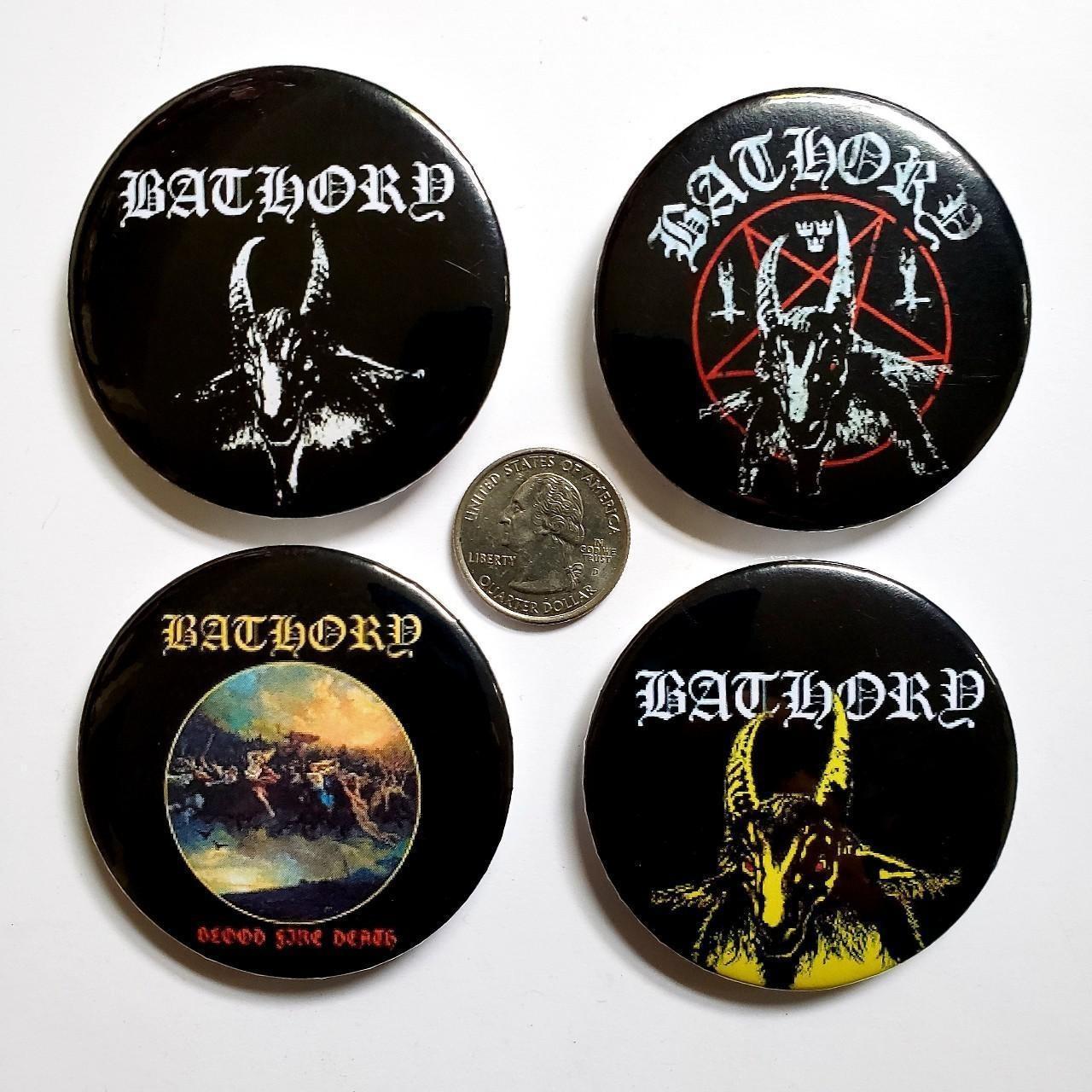 This is for four Bathory buttons 🔥 They measure 2.25... - Depop