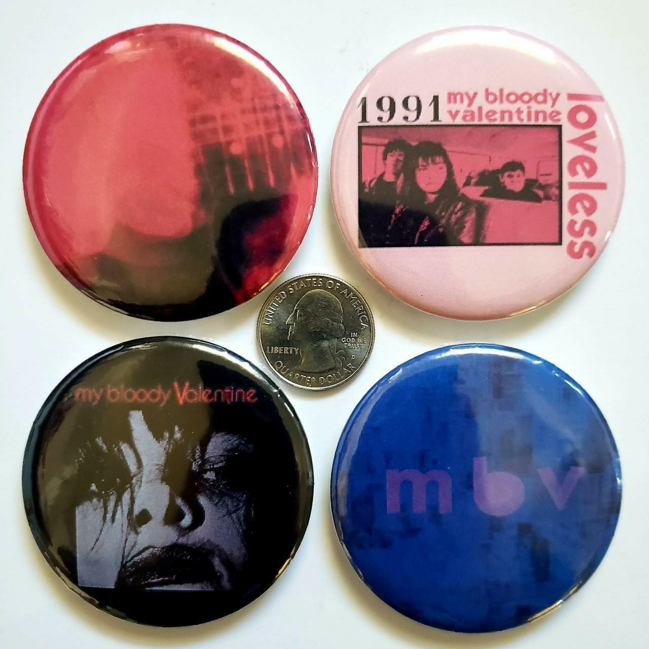 This is for four My Bloody Valentine buttons 🎸 They... - Depop