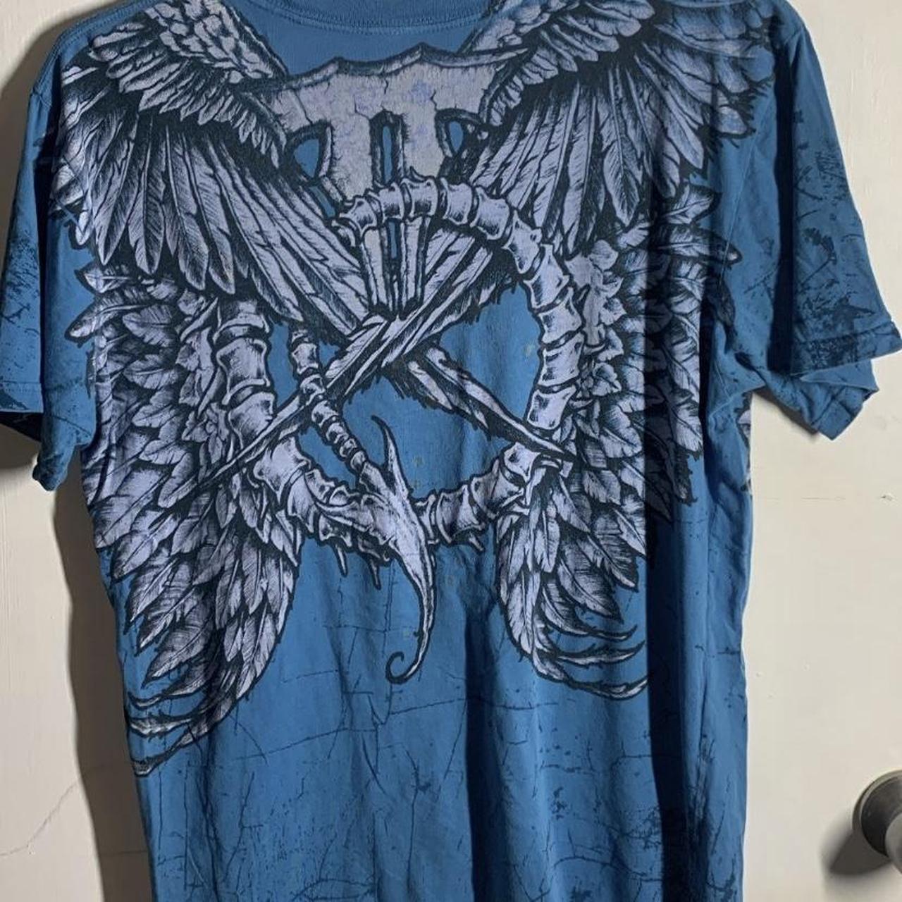 Affliction grunge AOP tshirt Throw down by... - Depop