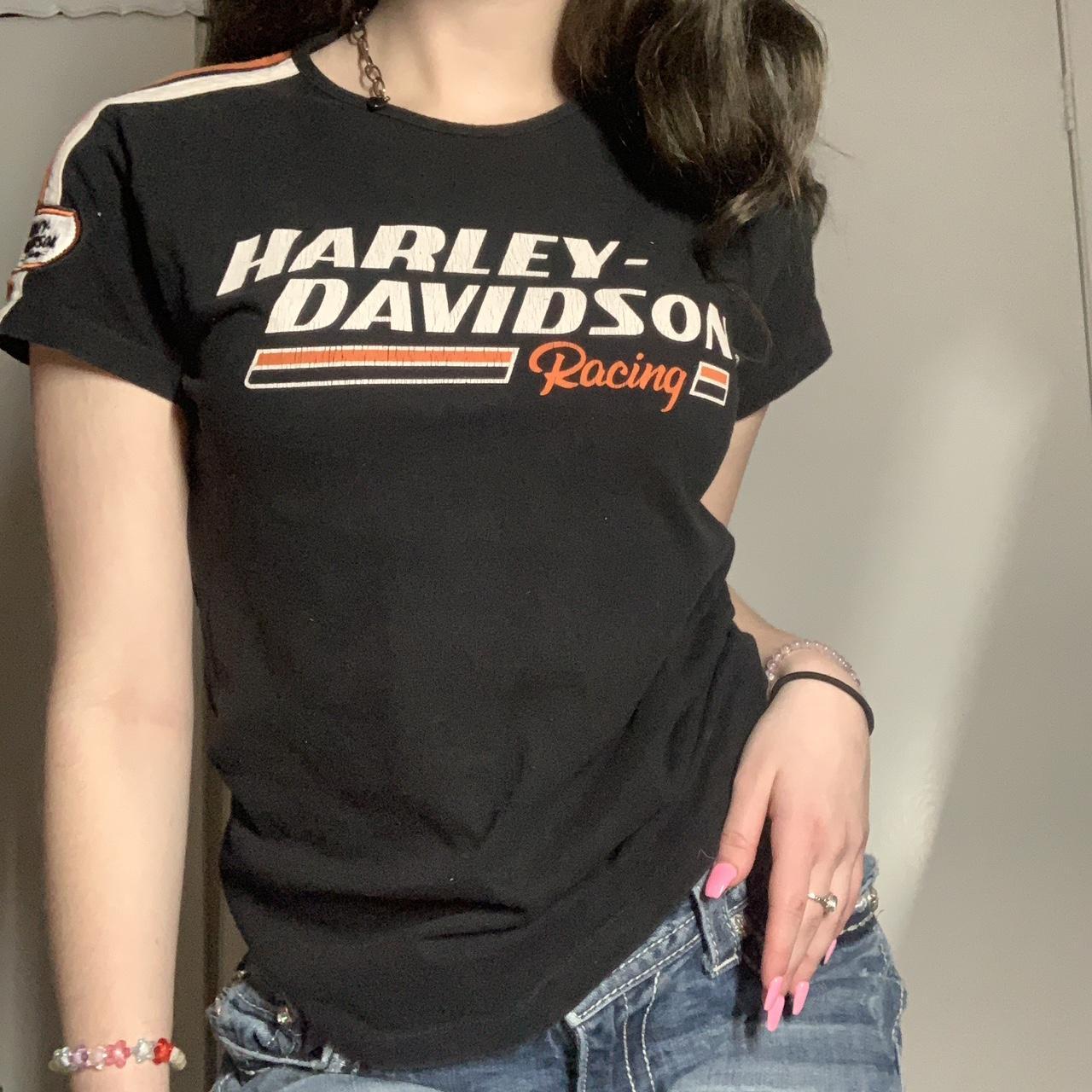 Vintage Harley Davidson racer top Size medium ,... - Depop