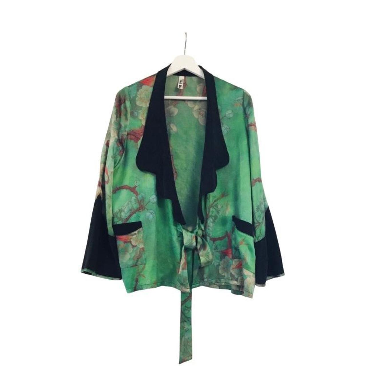 Rat & boa Margeaux Tuxedo silk blouse Stunning vivid... | Depop