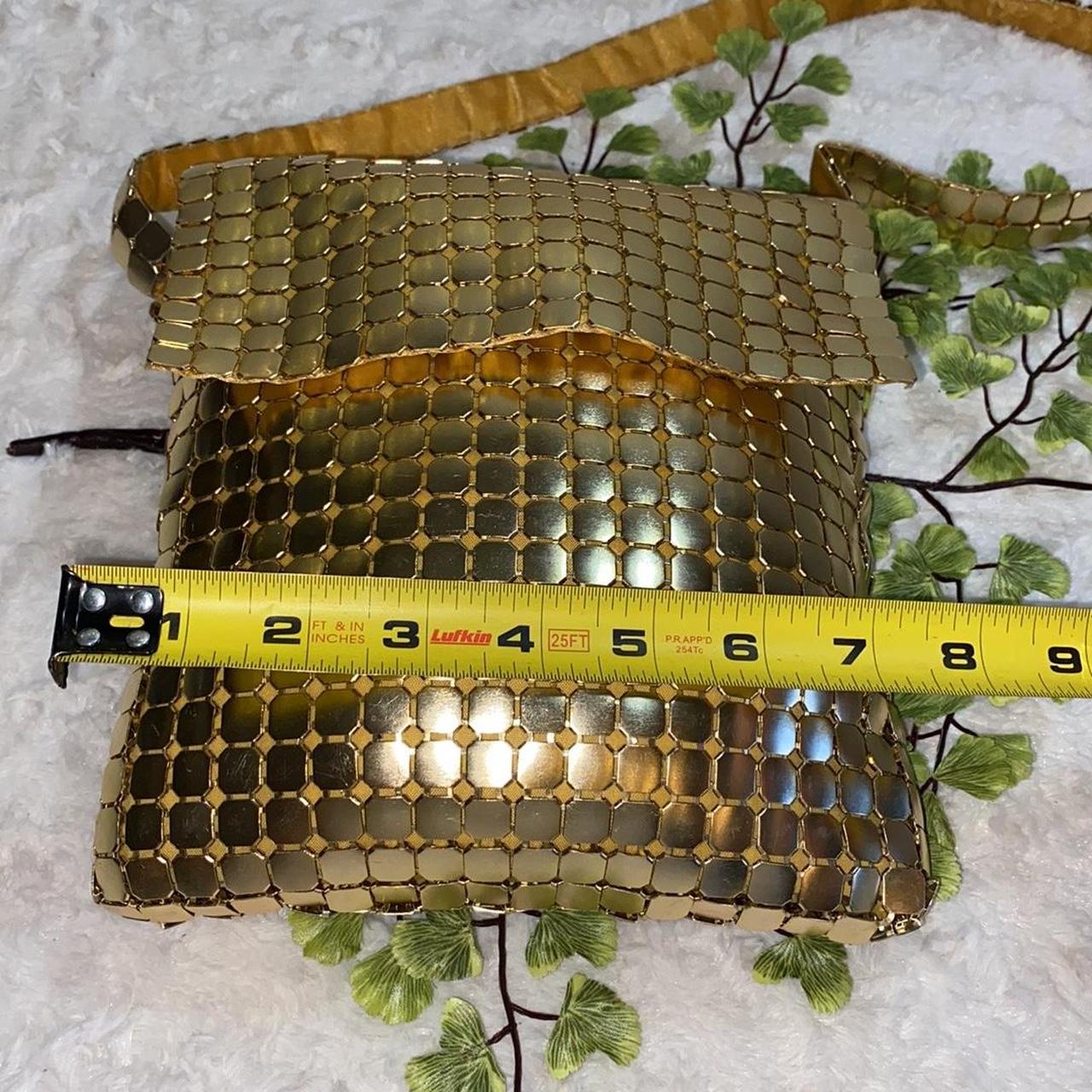 Vintage-Shoulder bag -Gold Metal Mesh Purse in... - Depop