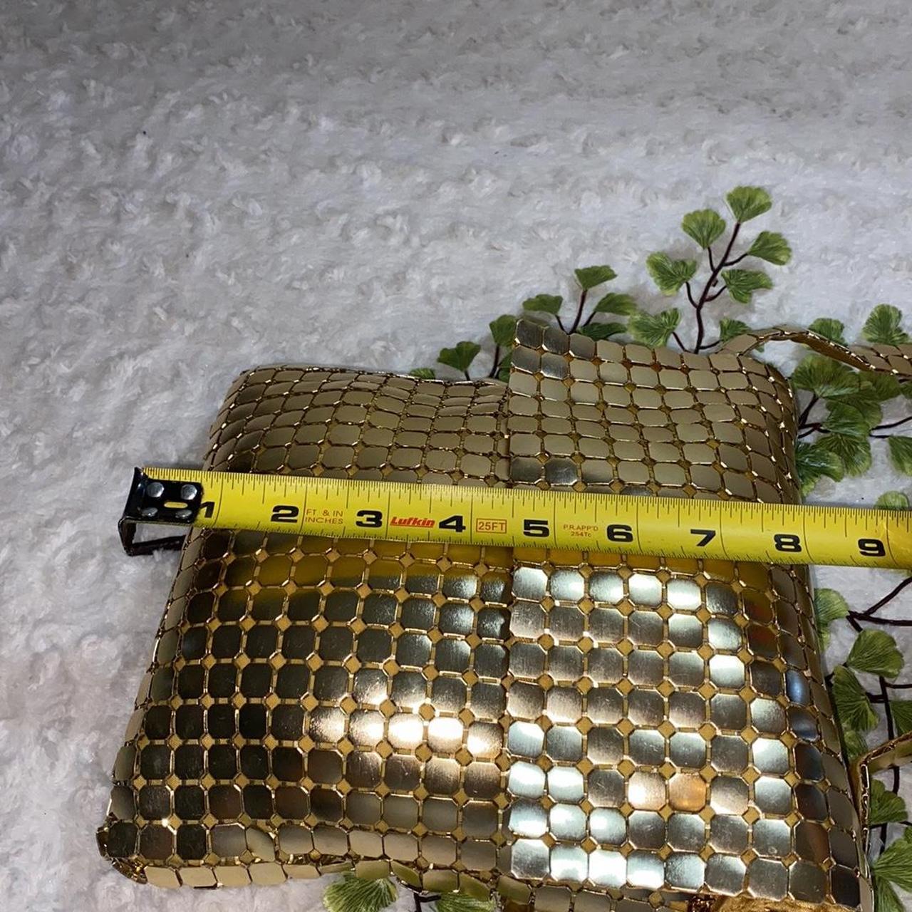 Vintage-Shoulder bag -Gold Metal Mesh Purse in... - Depop