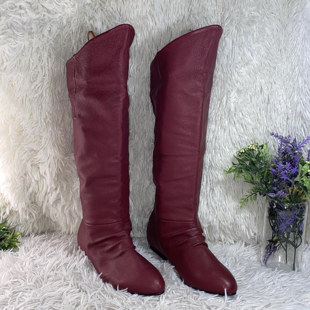 🌸Woman’s-Classique - burgundy leather boots in... - Depop