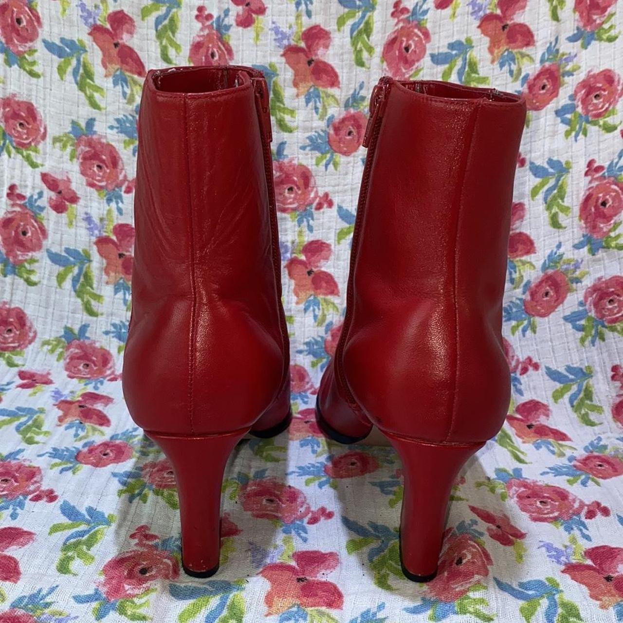 Women’s Classique | Red ankle heel booties in great... - Depop