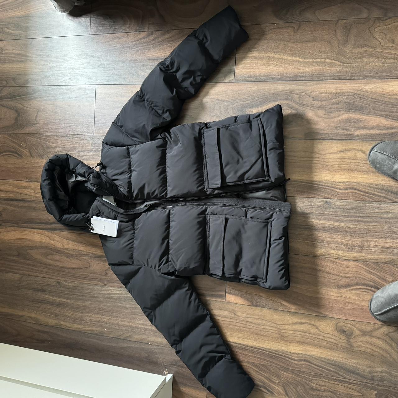 Black Arne puffer jacket still with tags on selling... - Depop