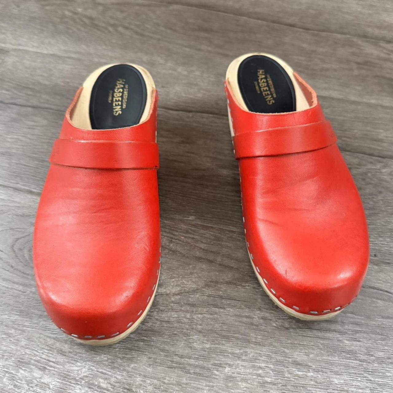 Beautiful cherry red Swedish Hasbeens “Swedish... | Depop