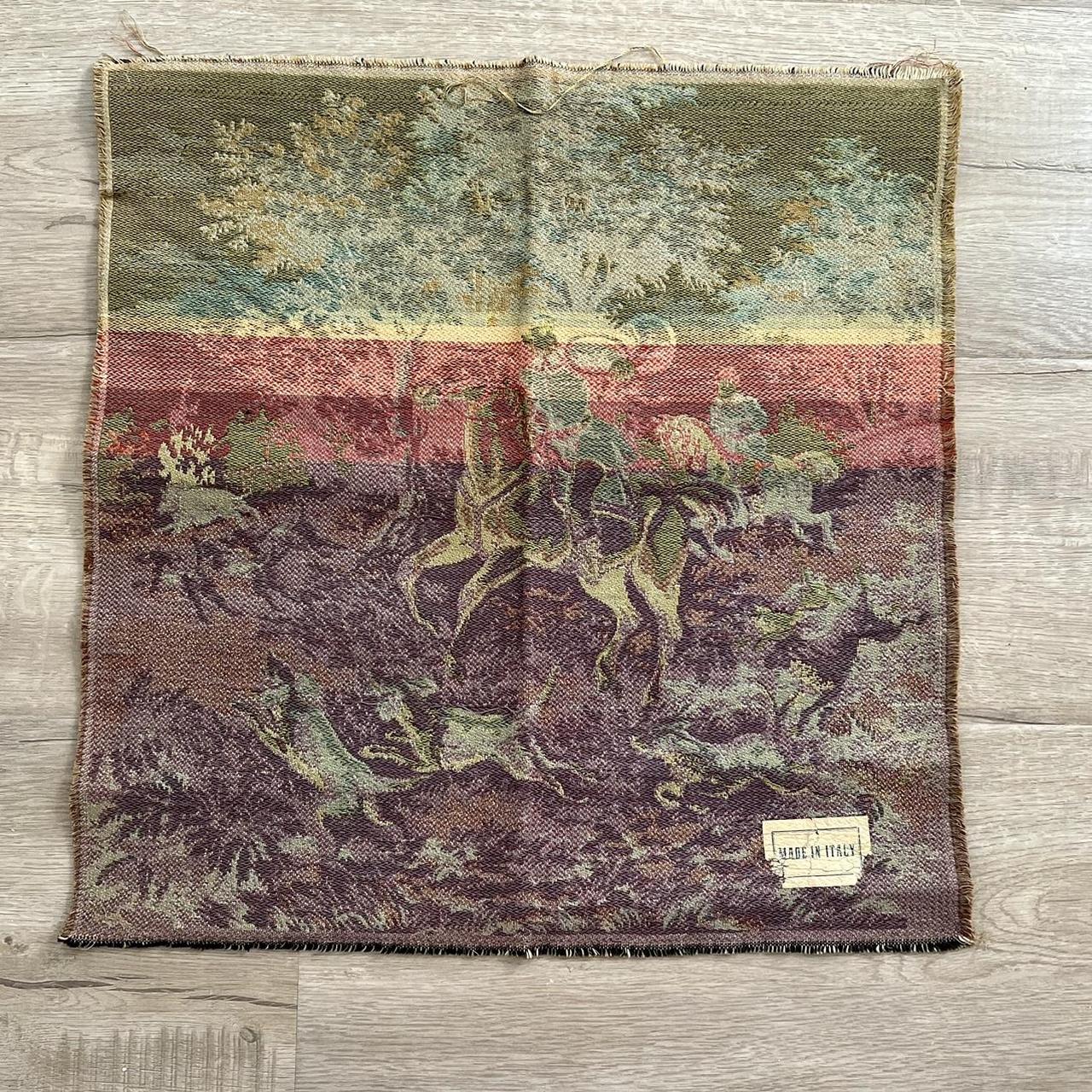 Vintage Needlepoint Classic Italian Square Tapestry... - Depop