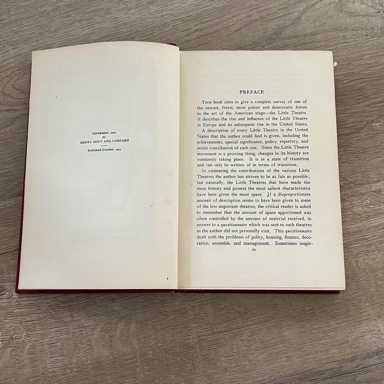 Antique 1917 Book “The Little Theatre in the United... - Depop