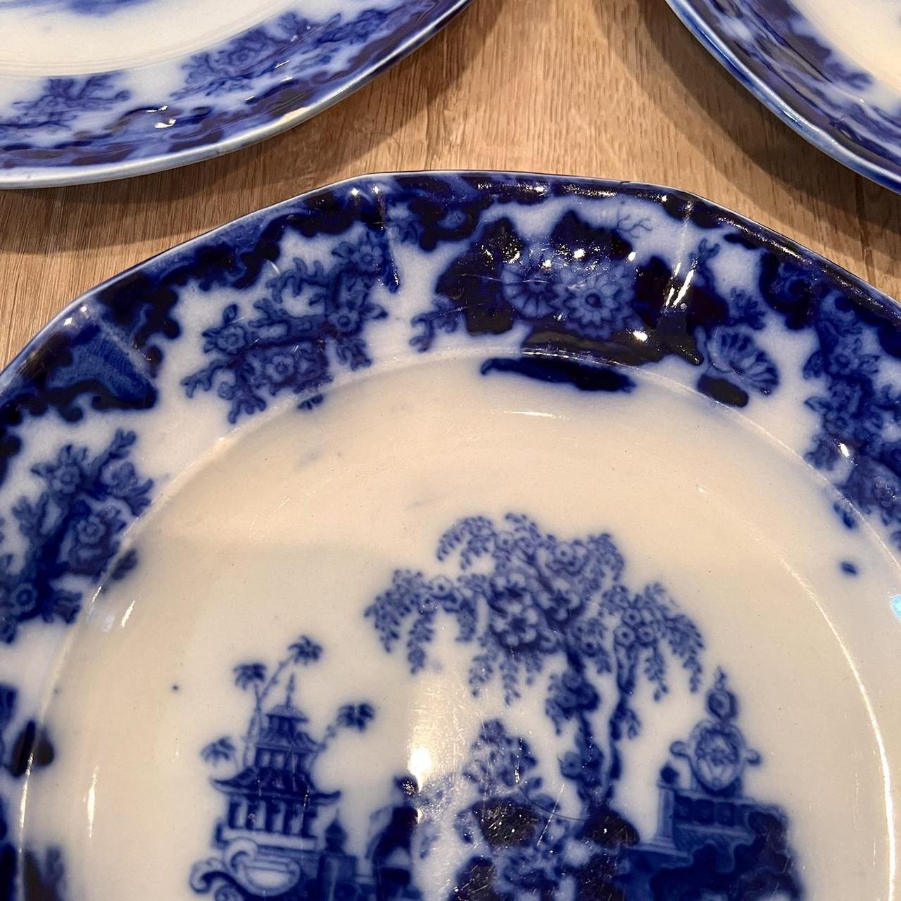 3 PCs 19th Century Flow Blue John and George Alcock... - Depop