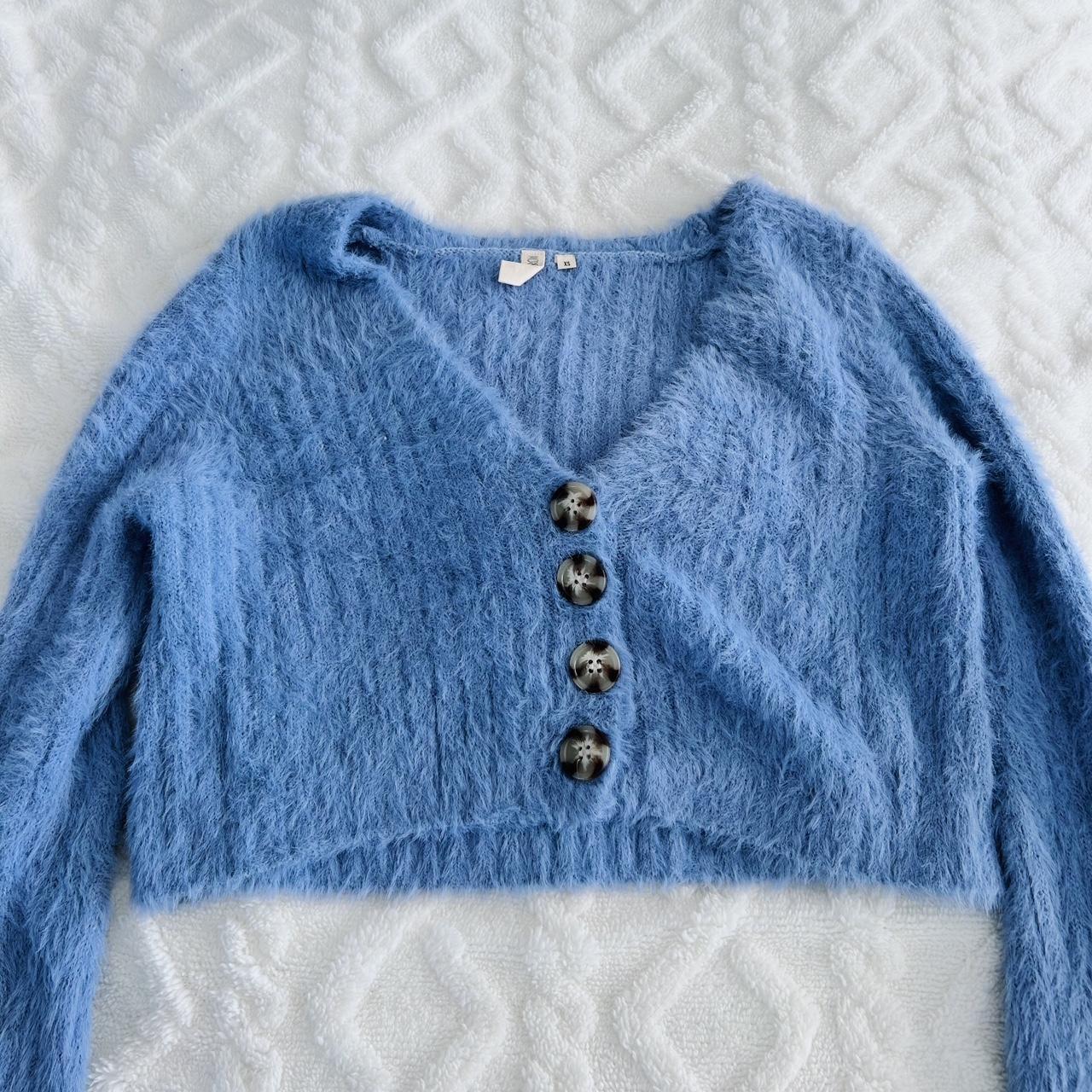 viral crop v-neck cardigan sweater from urban... - Depop