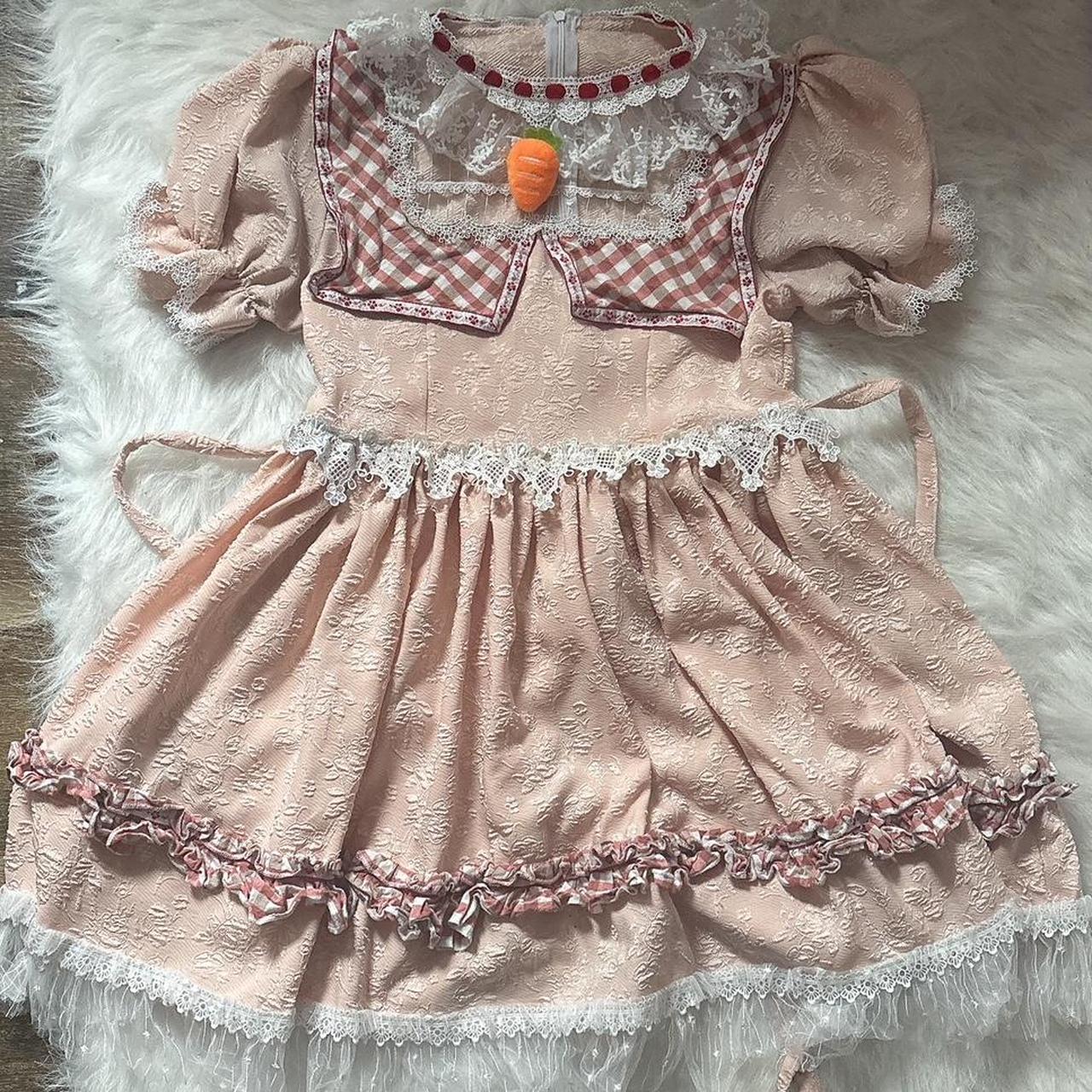 lolita style touhou project tewi inaba cosplay... - Depop