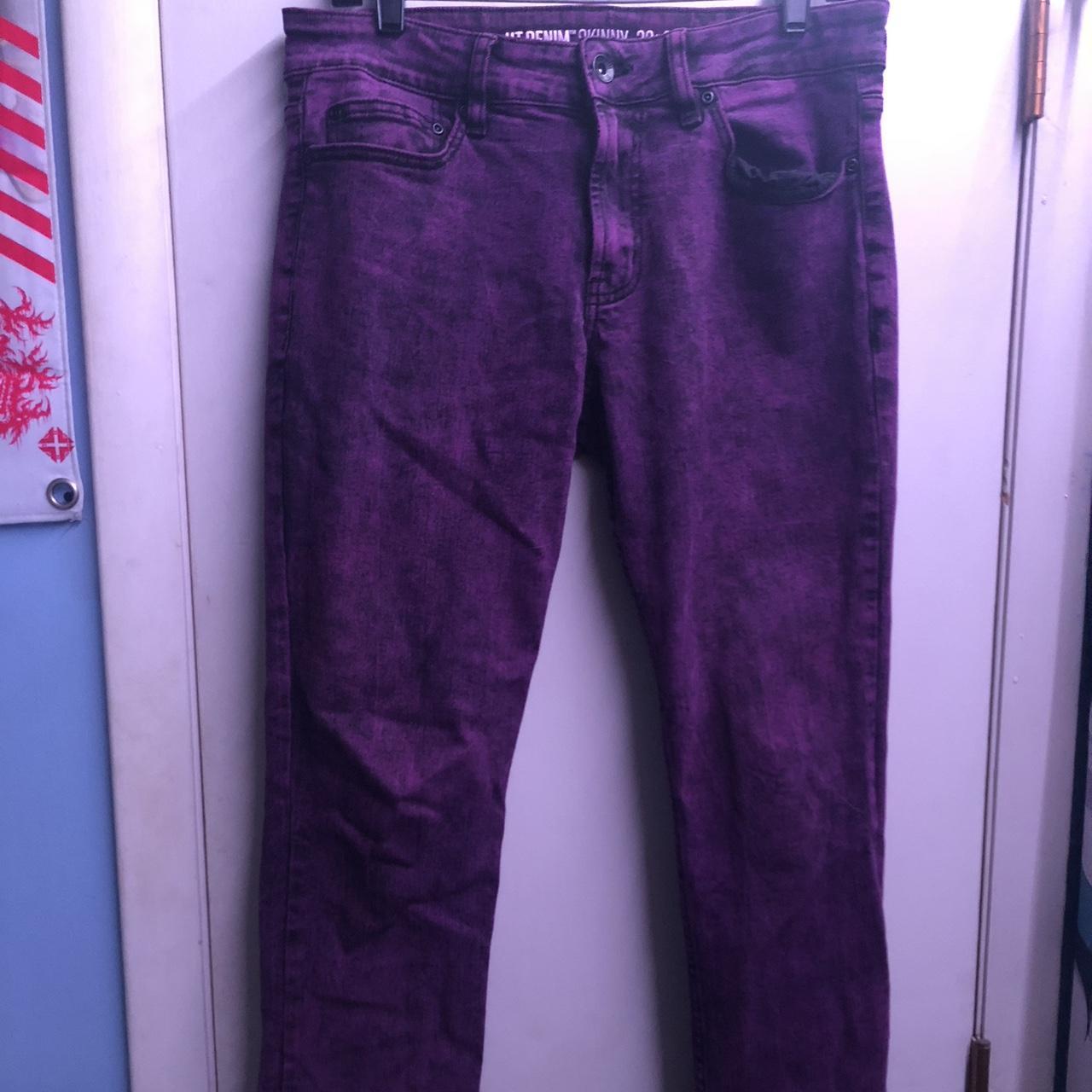 Hot Topic purple 32/32 jeans #hottopic #emo #scene - Depop