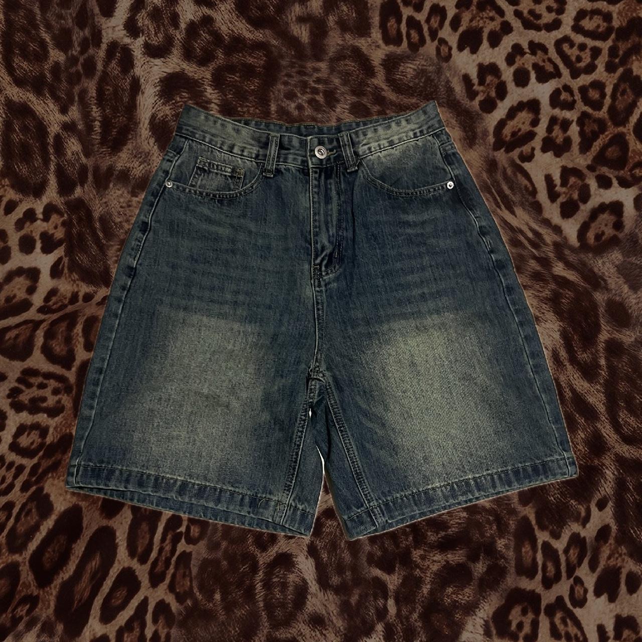 Y2k jorts - perfect for a grunge or emo look size... - Depop