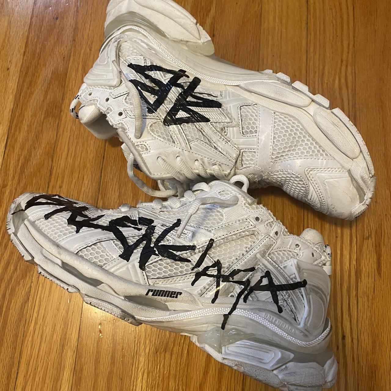 Balenciaga Runner Graffiti White Balenciaga Runner... - Depop