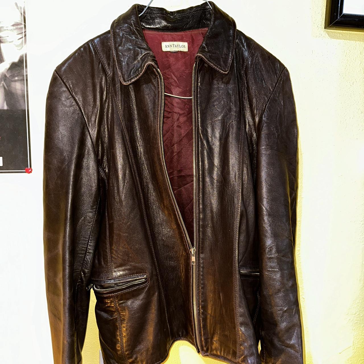 Great condition Ann Taylor leather jacket! - Depop