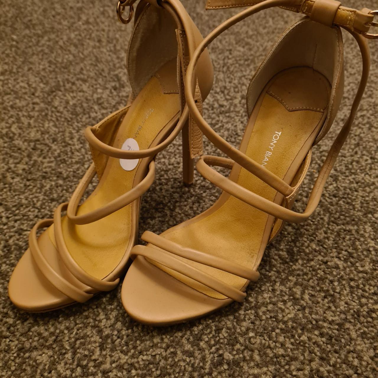 Unworn pair of Tony Bianco Alita heels in tan... - Depop