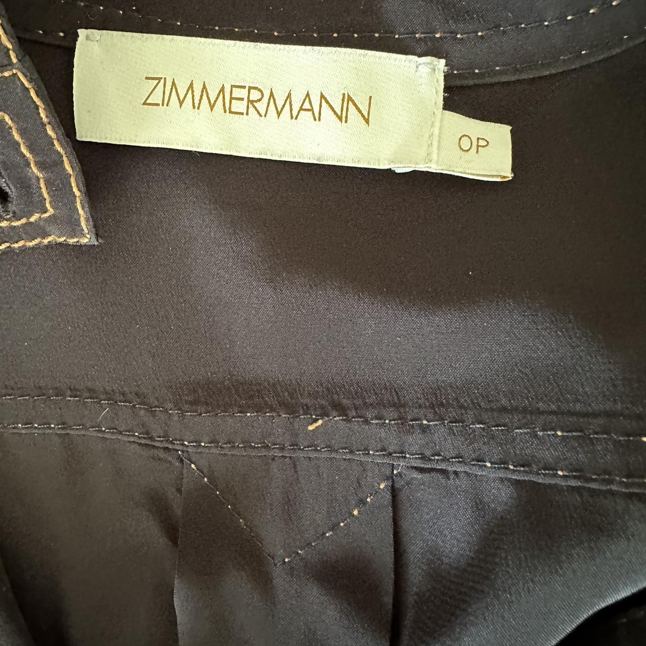 Zimmerman black silk dress Size op Black Side splits - Depop