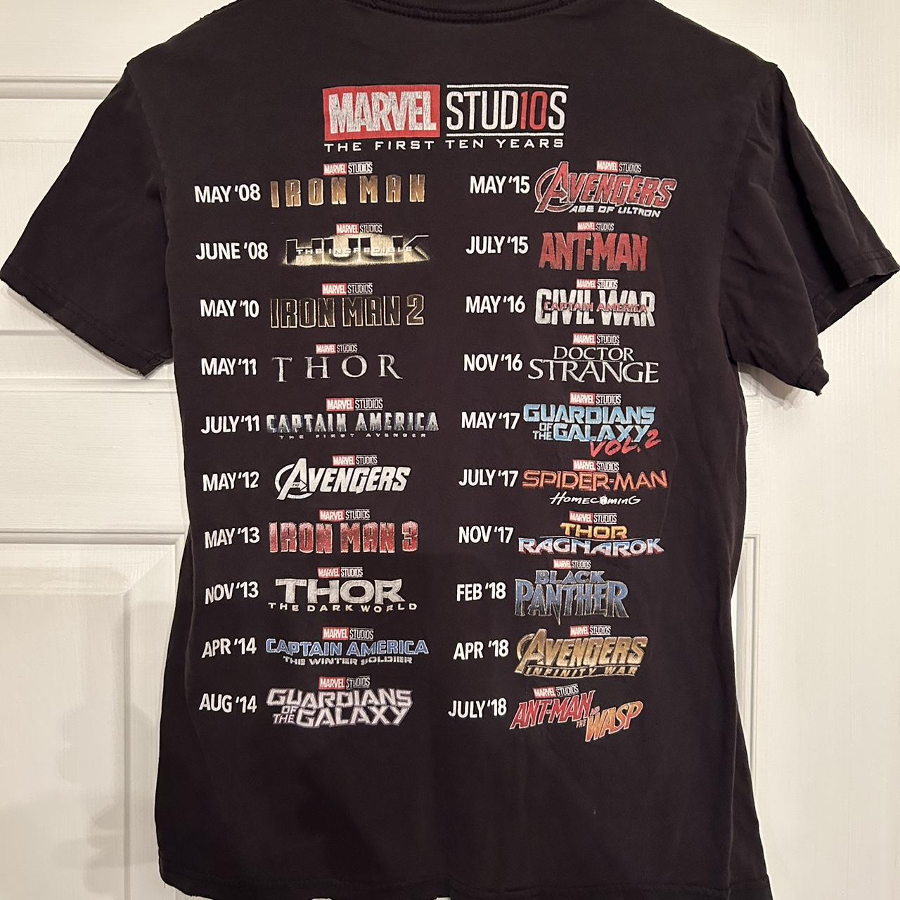 Marvel Studios 10 year anniversary shirt Shirt has... - Depop
