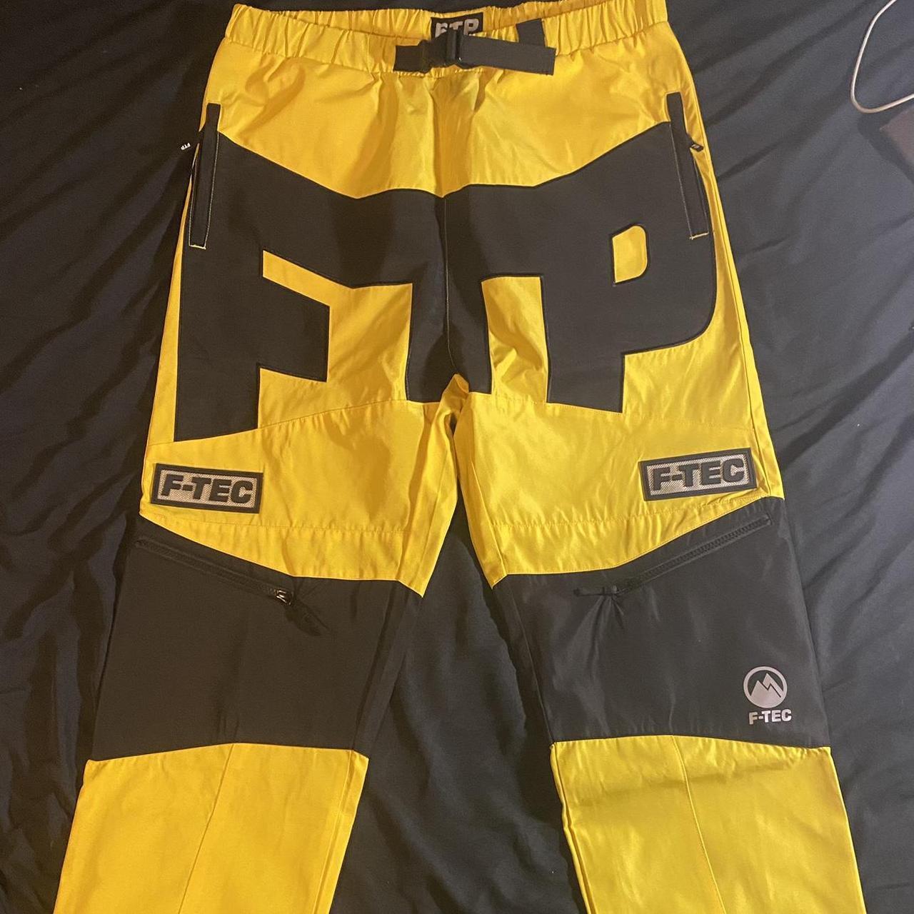 FTP F-TEC PANTS YELLOW SIZE: L NEVER WORN TAKEN OUT... - Depop