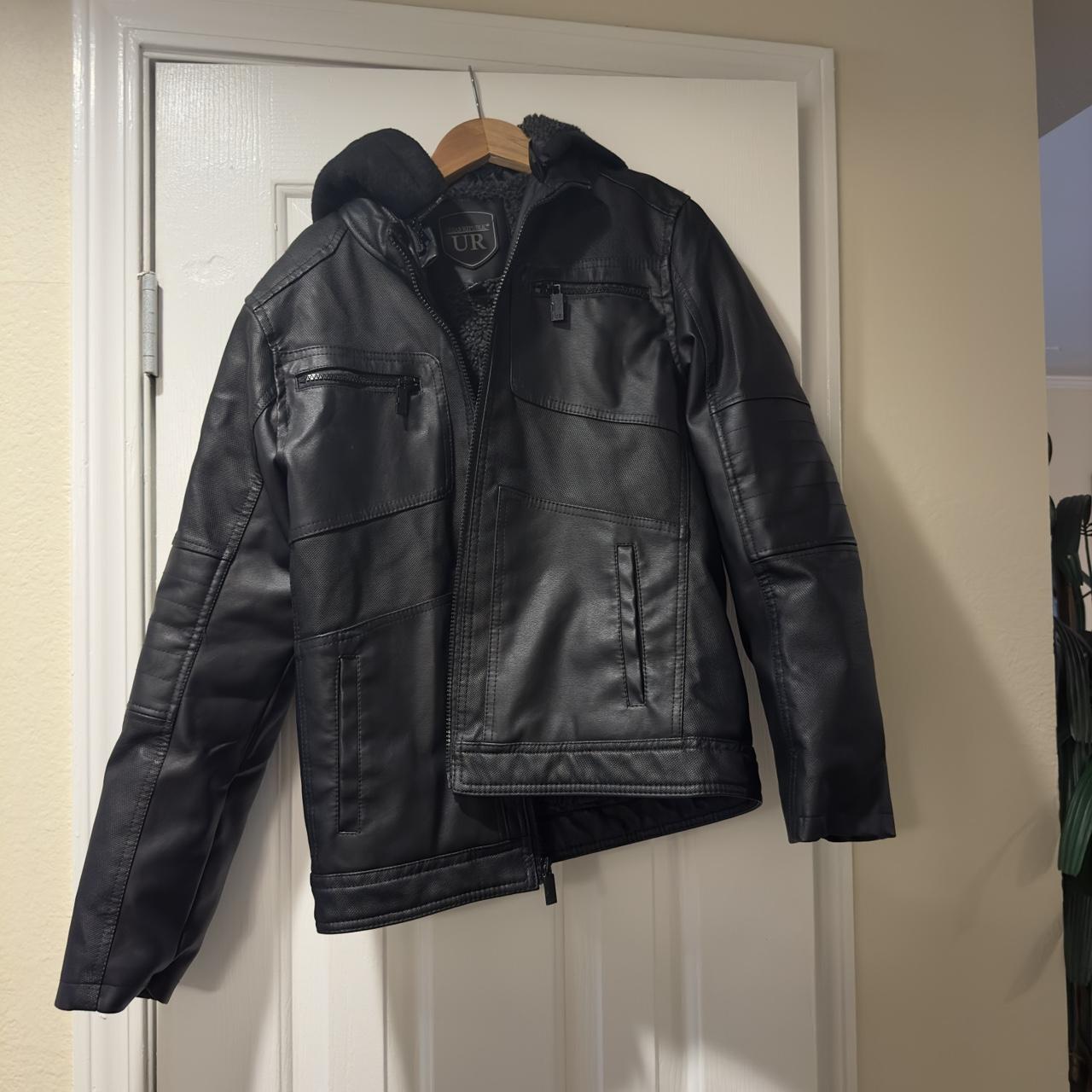 True republic leather jacket Size large But has a... - Depop