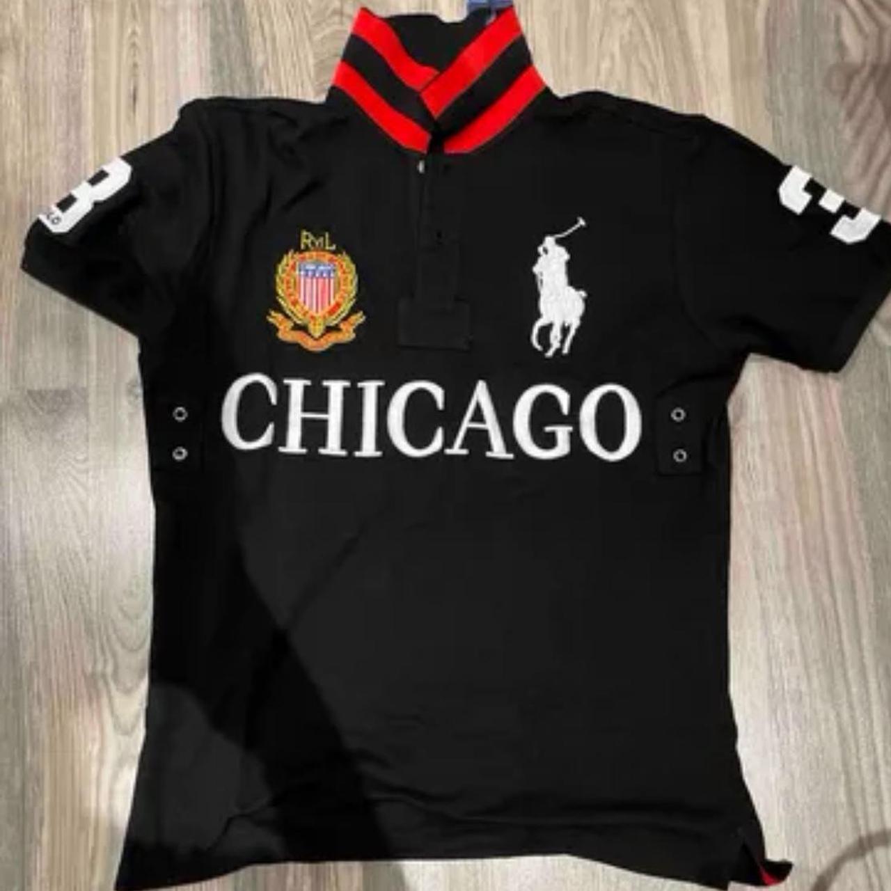 Black Polo Ralph Lauren Chicago polo shirt #polo | Depop