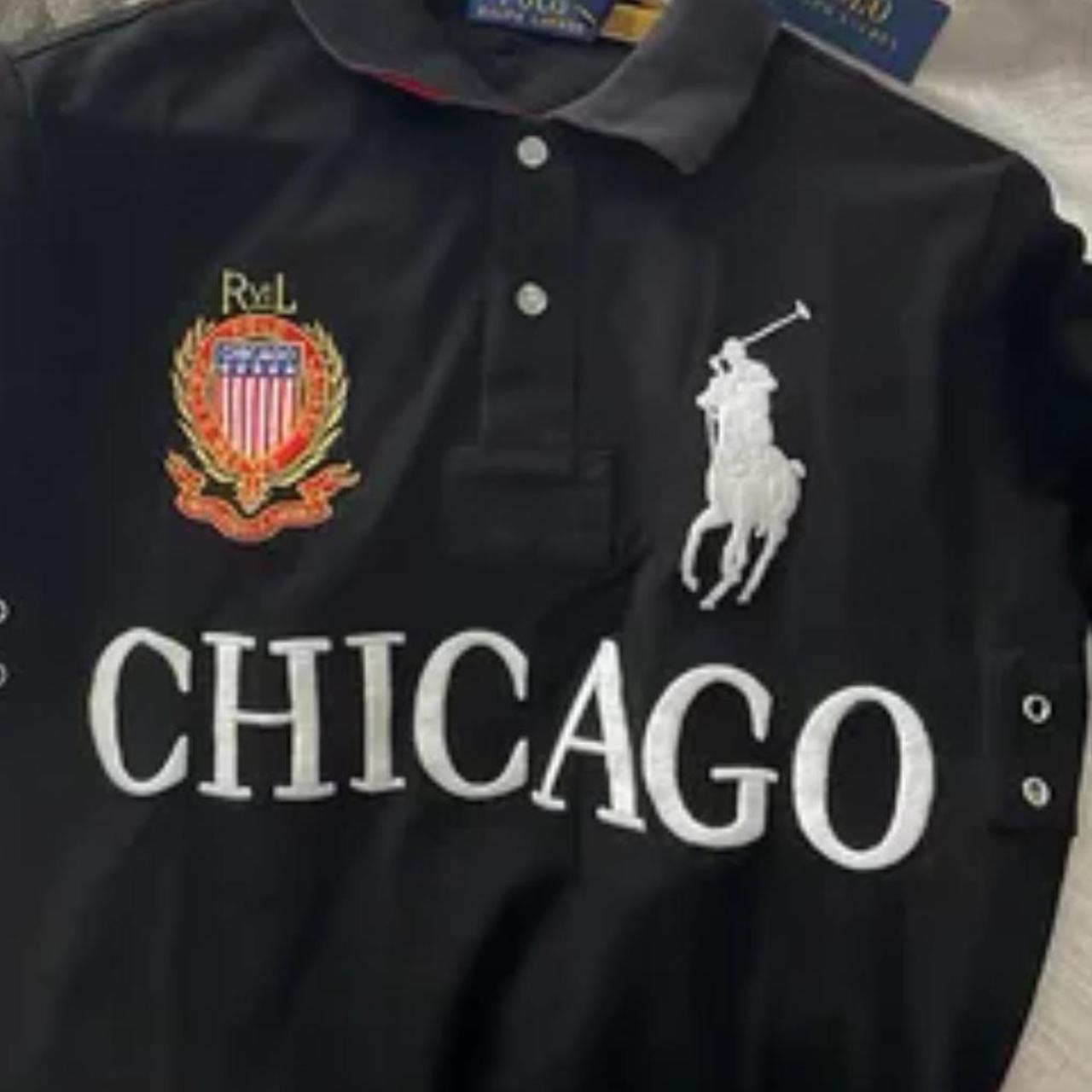 Black Polo Ralph Lauren Chicago polo shirt #polo | Depop