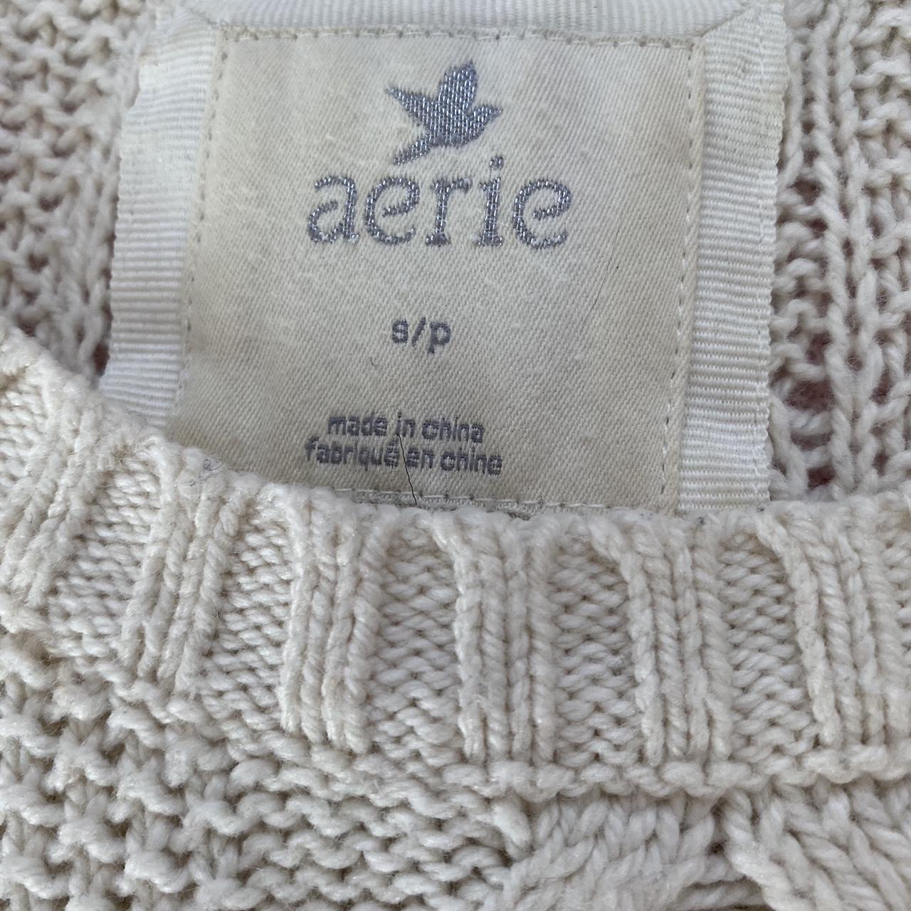 adorable cable knit aerie sweater! ♡ size S ♡ mild... - Depop
