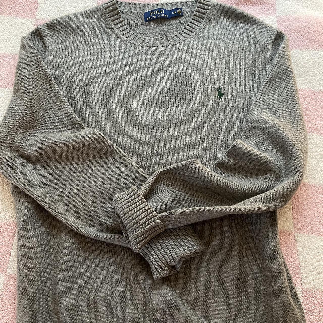cute ralph lauren grey polo sweater