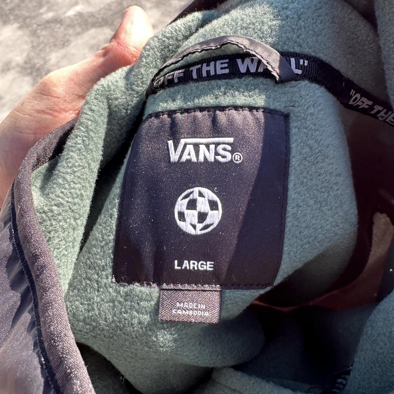 Vans fleece jacket cool design super comfy Size... - Depop