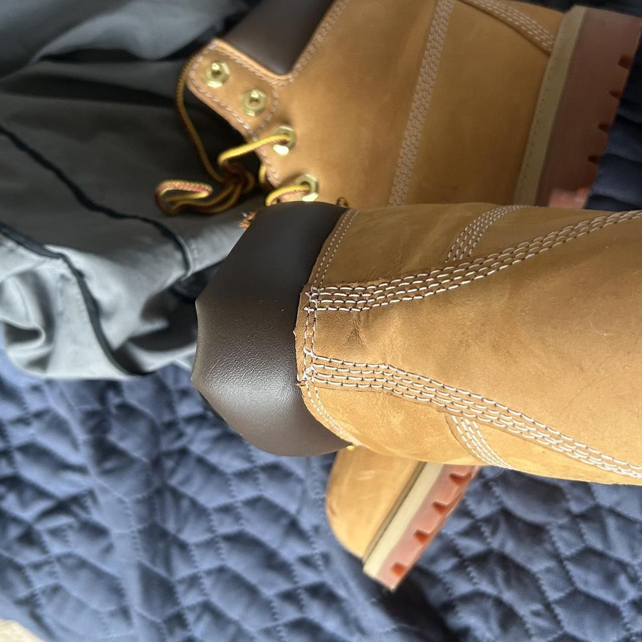 brown timbs size 9 ONLY TAKE CA$HAPP tan... | Depop