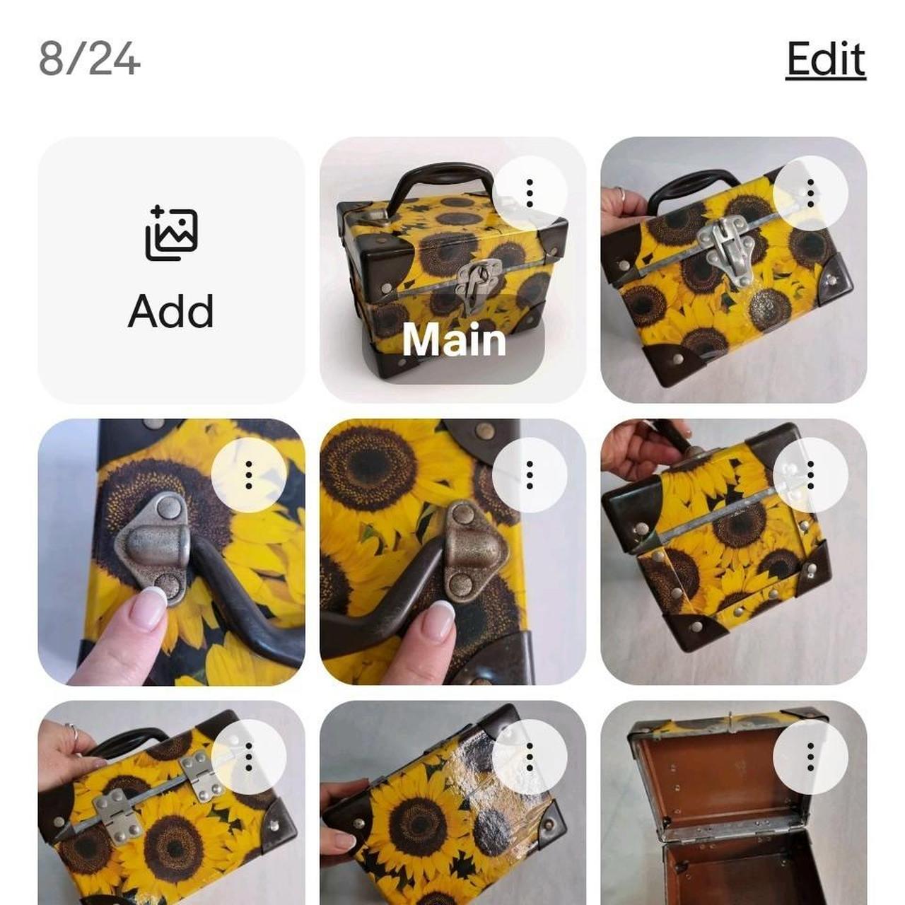 70s Vibes Sunflower Vanity Case Indie Boho... | Depop