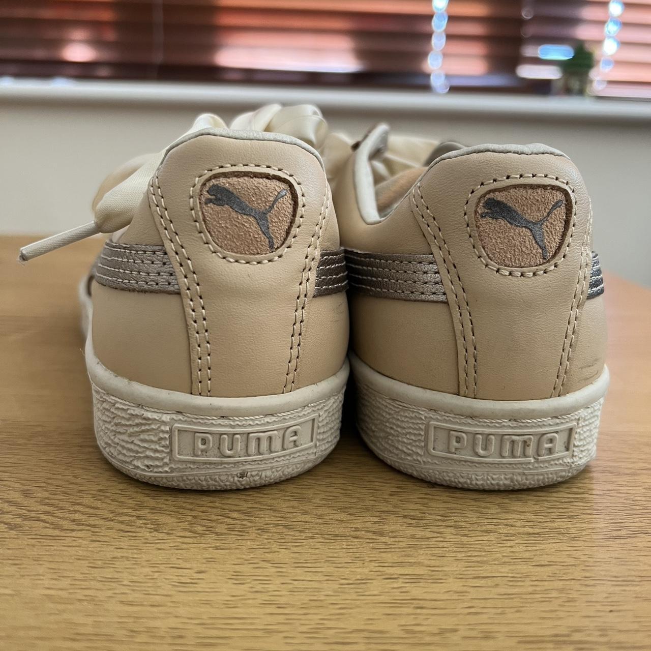 Puma Suede Heart Safari Lace Up Beige Trainers Only... - Depop