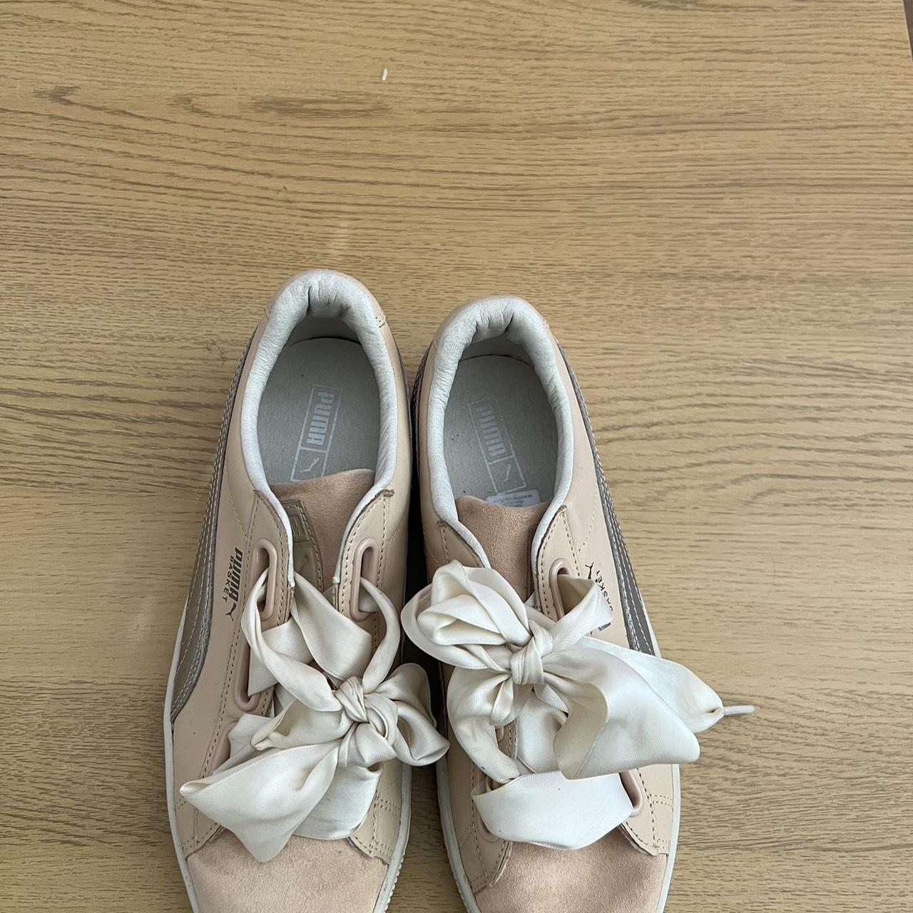 Puma Suede Heart Safari Lace Up Beige Trainers Only... - Depop