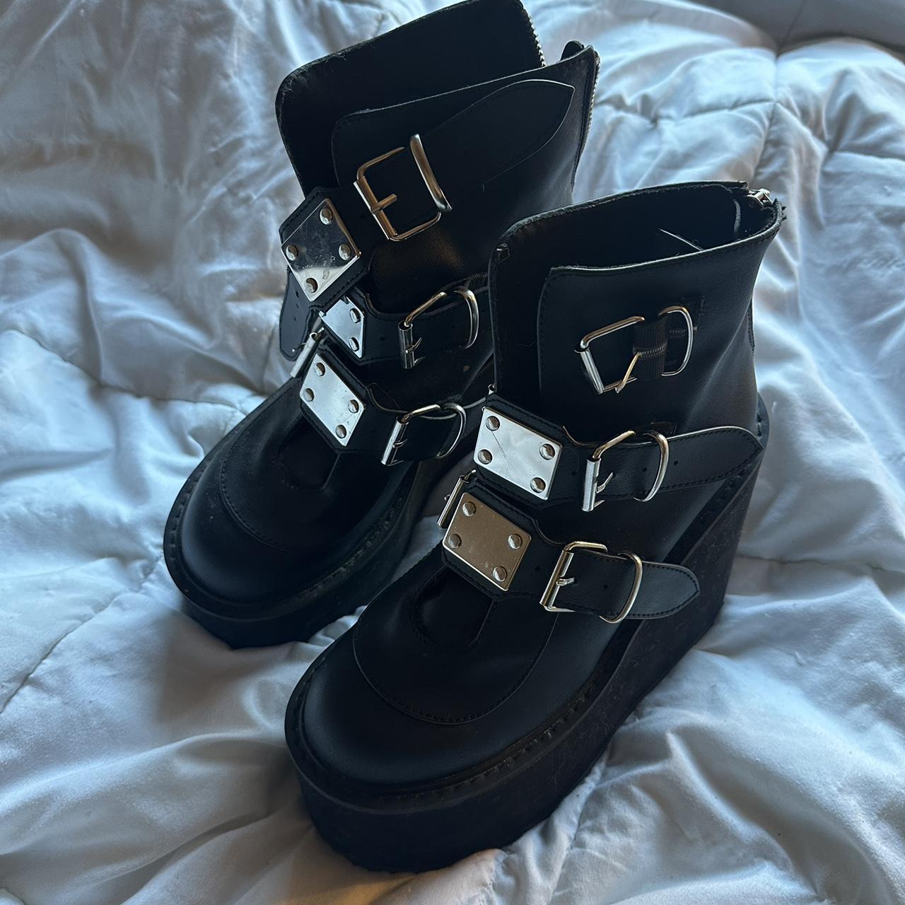 Demonia Matte Low Trinity Boots Only worn twice.... | Depop