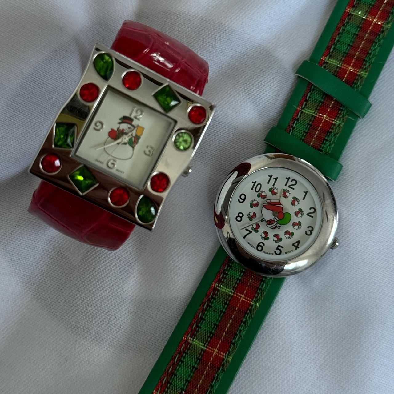2 WATCH BUNDLE -super cute christmas watches -red... - Depop