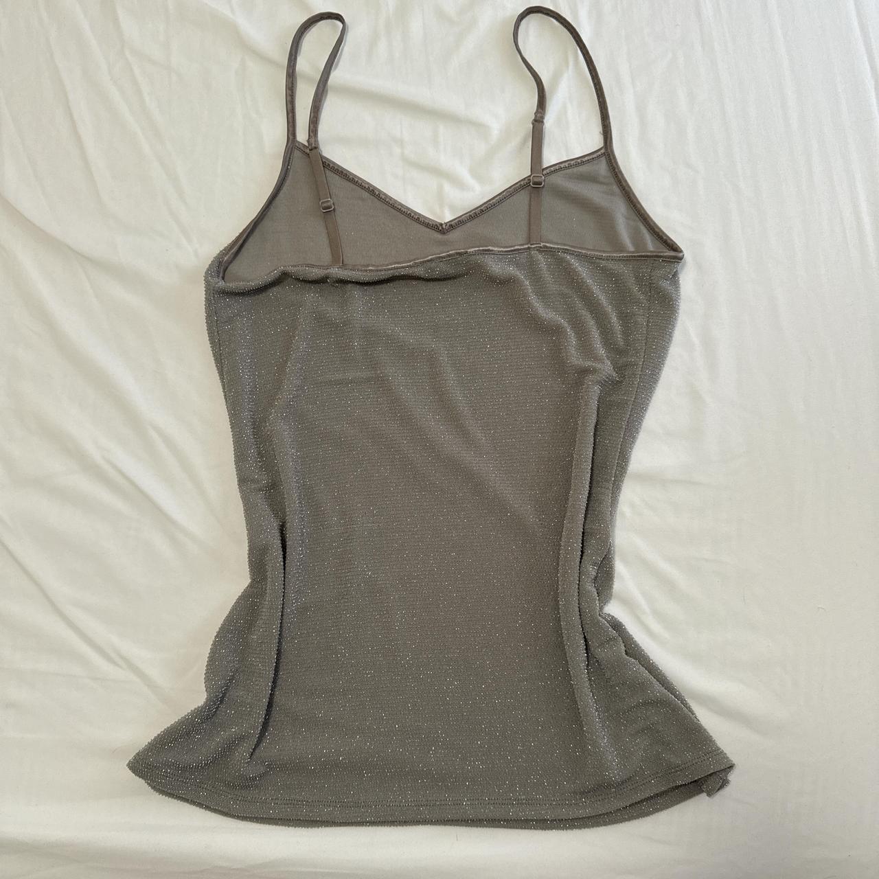 express sparkly grey top size: m perfect for a... - Depop