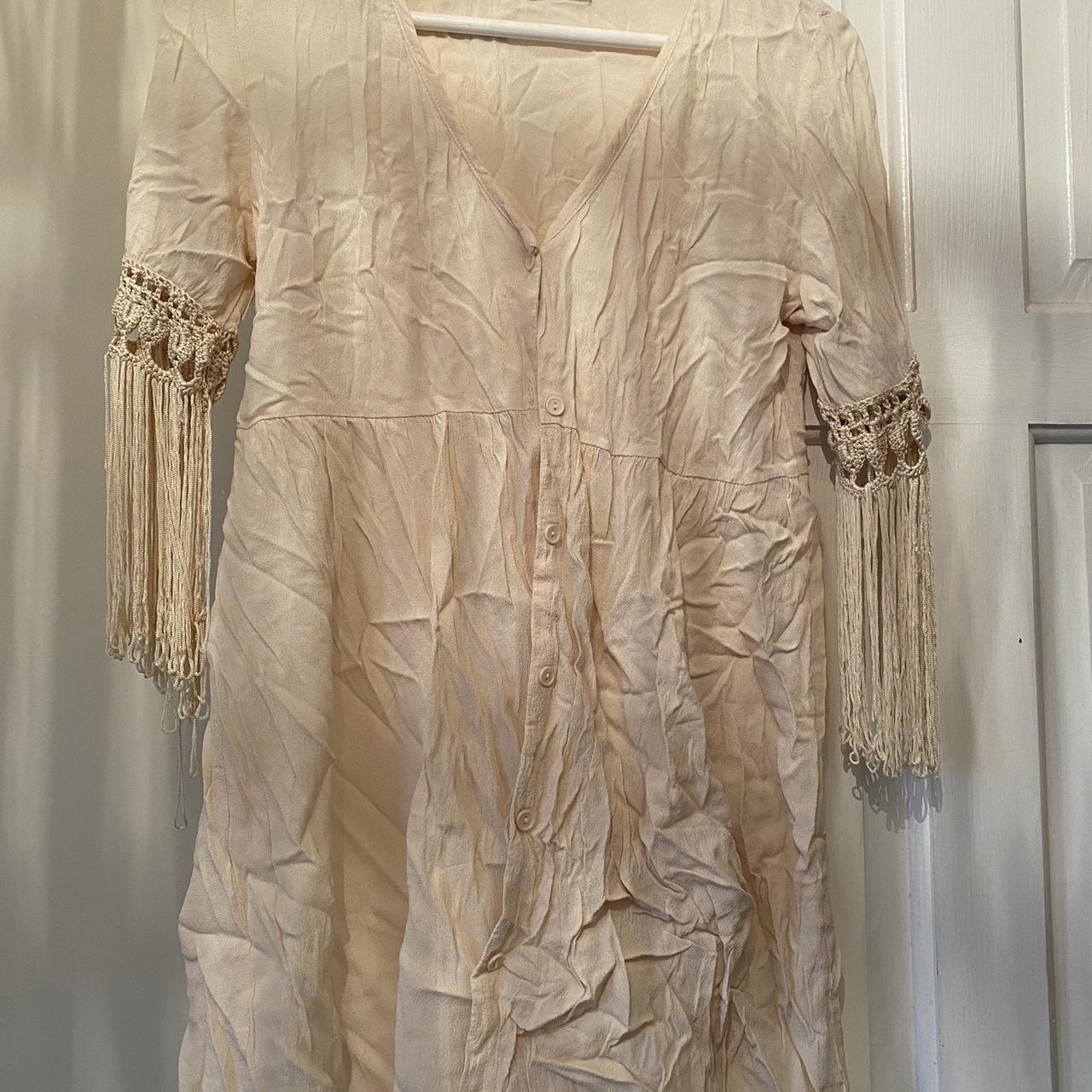 Women's Cream Dress | Depop