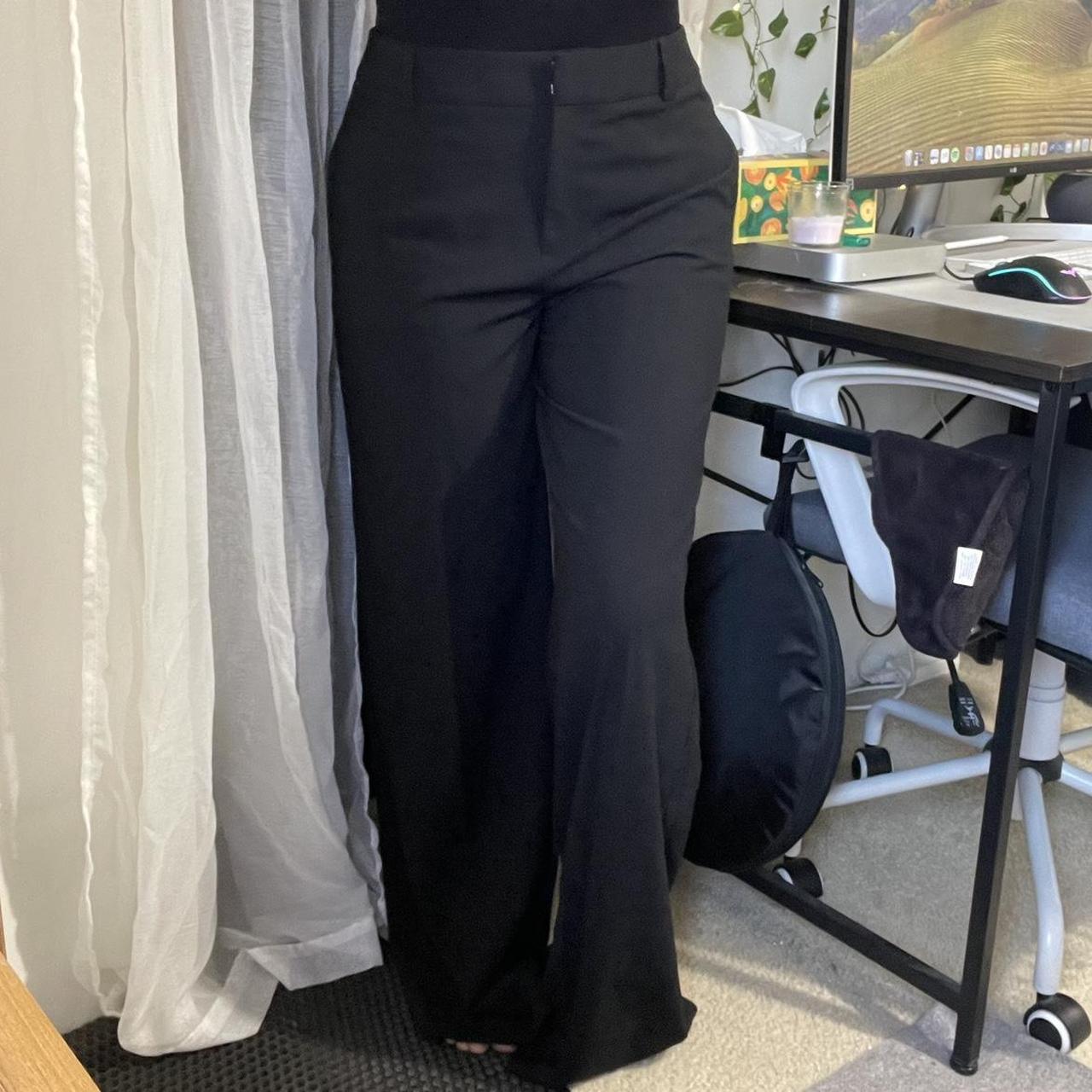 Victorias secrets mid rise wide leg black trousers I... - Depop