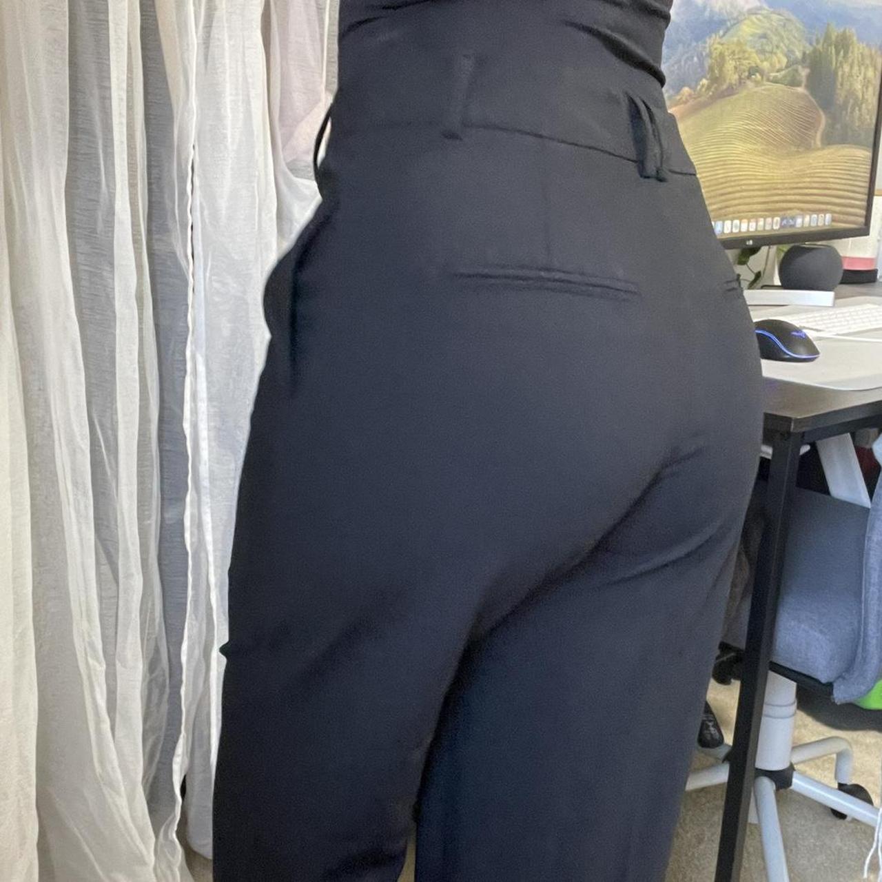 Victorias secrets mid rise wide leg black trousers I... - Depop