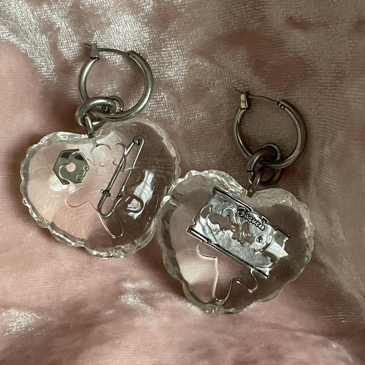 heaven by marc jacobs razor balloon heart earrings... - Depop
