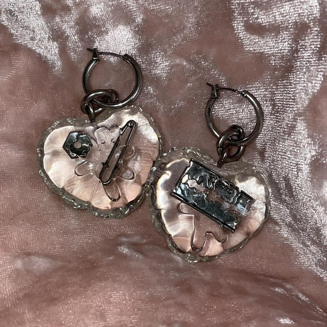 heaven by marc jacobs razor balloon heart earrings... - Depop